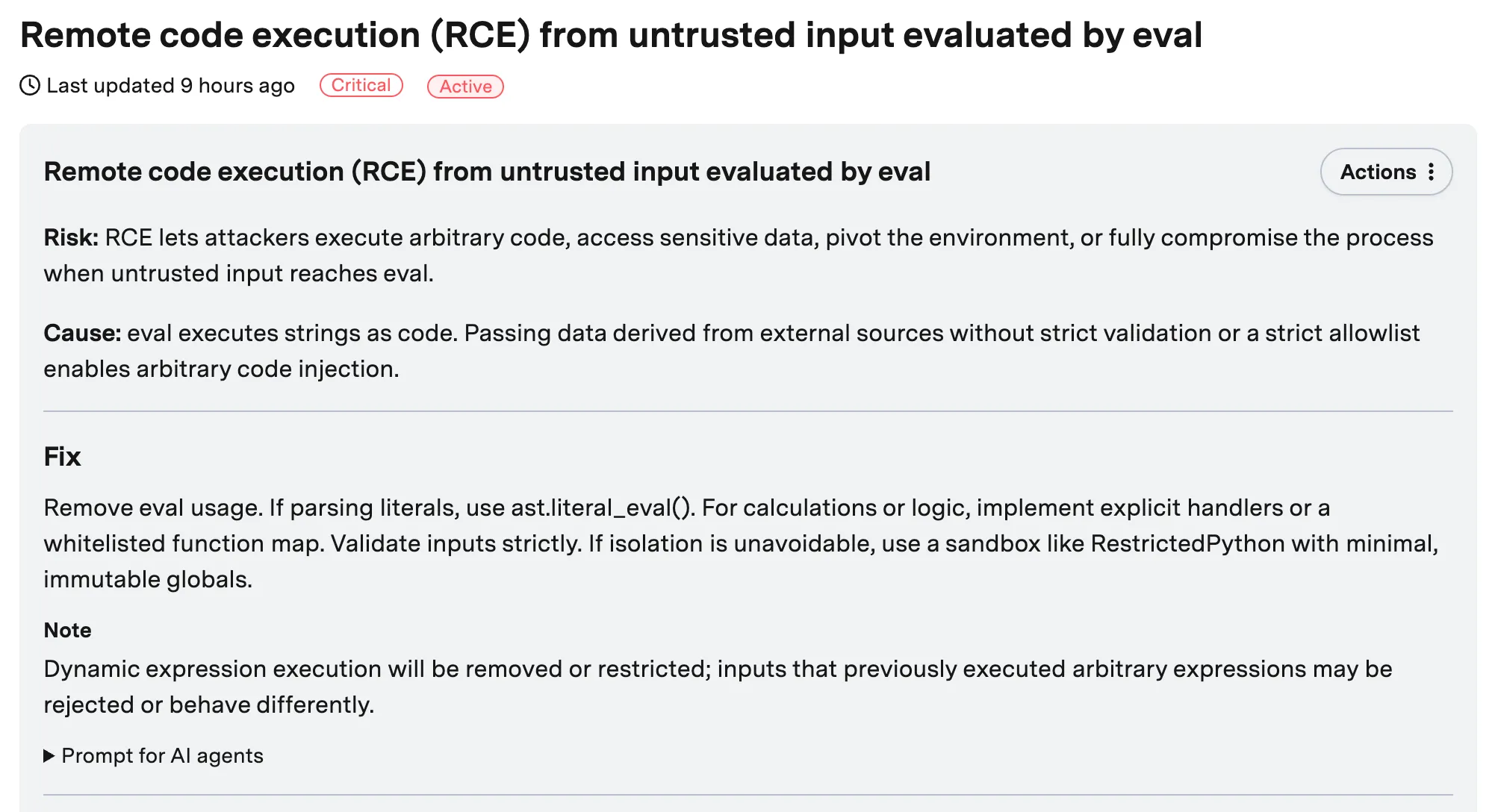 Security Issue Details
